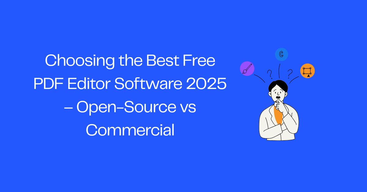 Choosing the Best Free PDF Editor Software 2025 – Open-Source vs Commercial